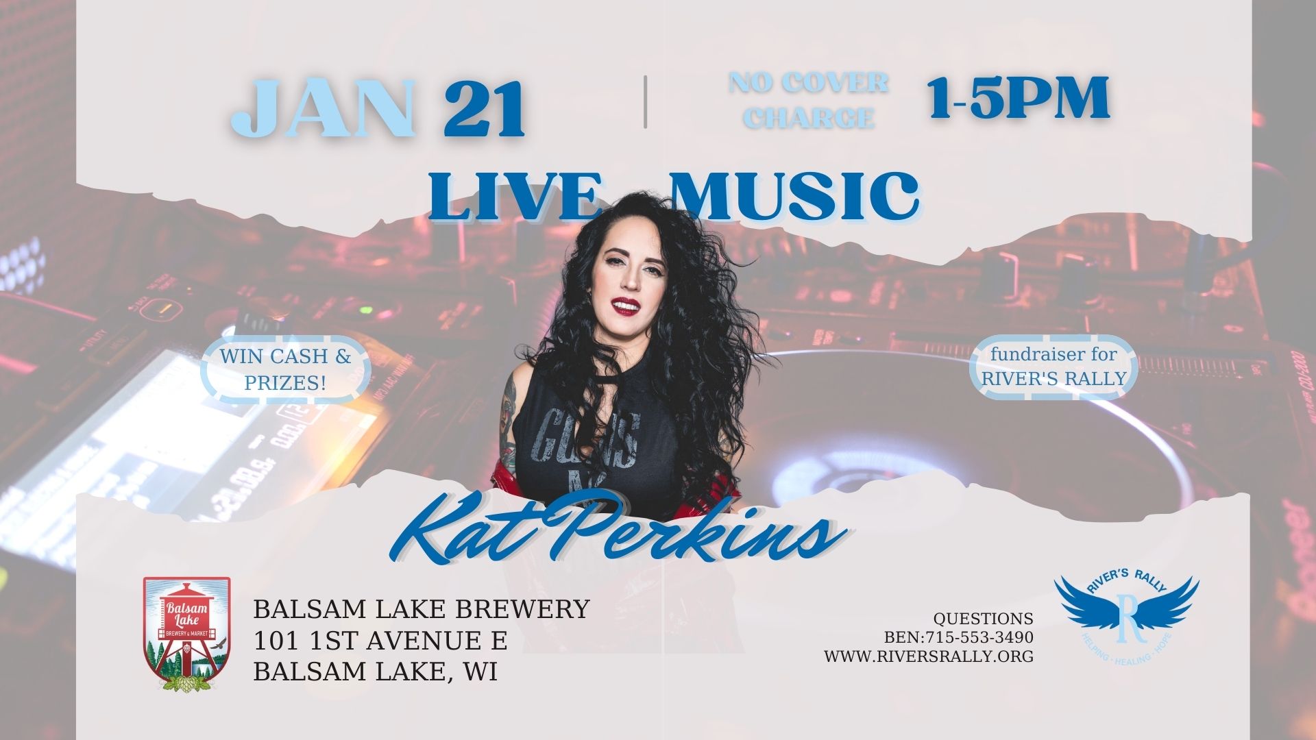 Kat Perkins at Balsam Lake Brewery, January 21, 2023 – River's Rally